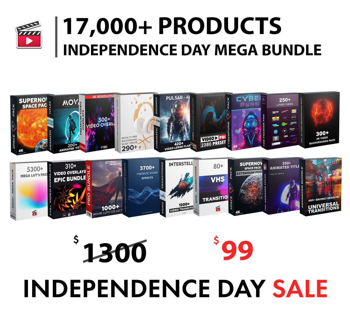 Cyber Monday 17000+ Best Sellers MEGA Bundle – Video Presets